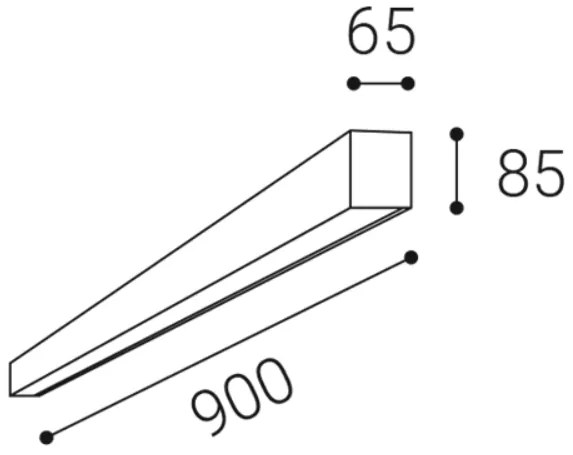 Led2 Stropní lineární LED svítidlo LINO II 90 cm Barva: Bílá, Stmívání: DALI/PUSH