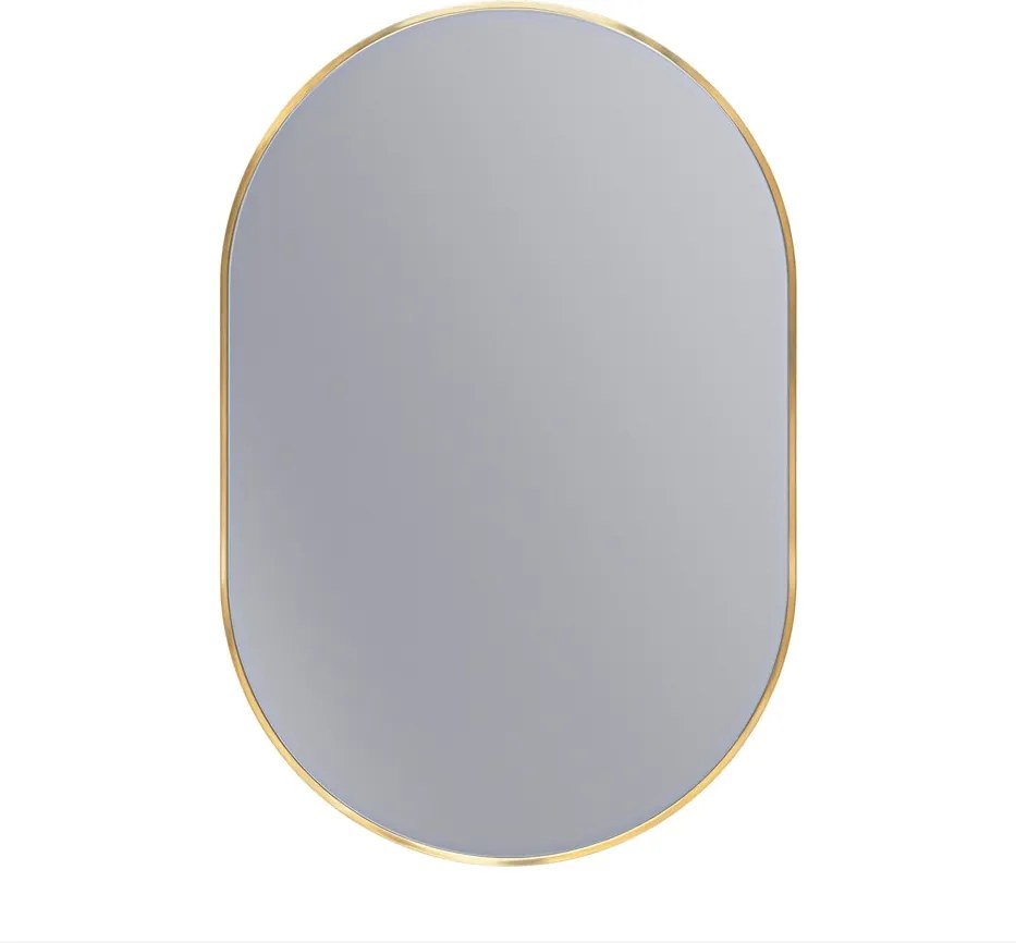 Erga Oval, oválné zrcadlo 60x90cm, zlatý rám, ERG-V01-OVAL-6090-GD