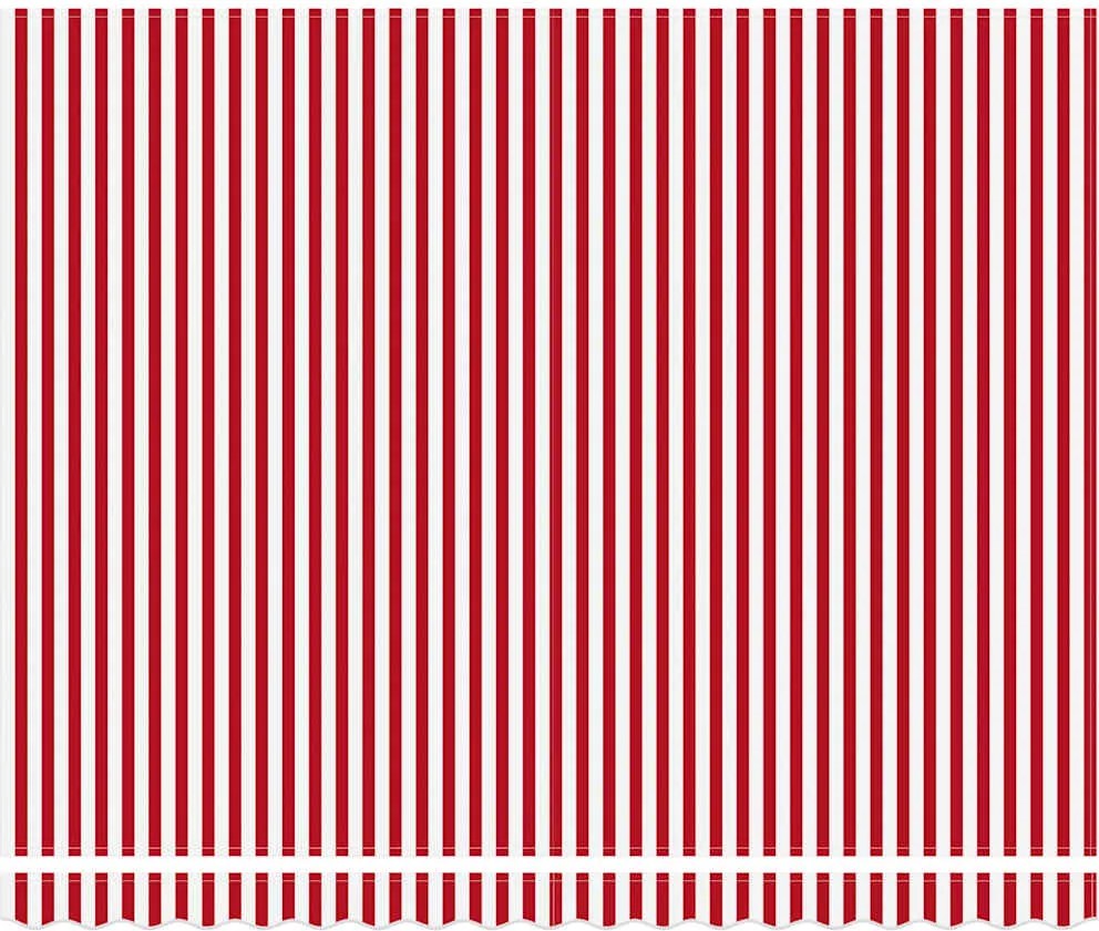 Stahovací markýza Červená a Bílá 400 × 350 cm 3330751