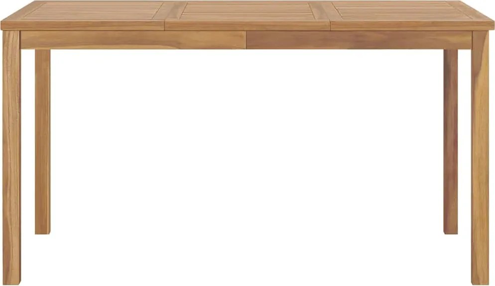Zahradní jídelní stůl 140 x 80 x 77 cm masivní teakové dřevo 315619