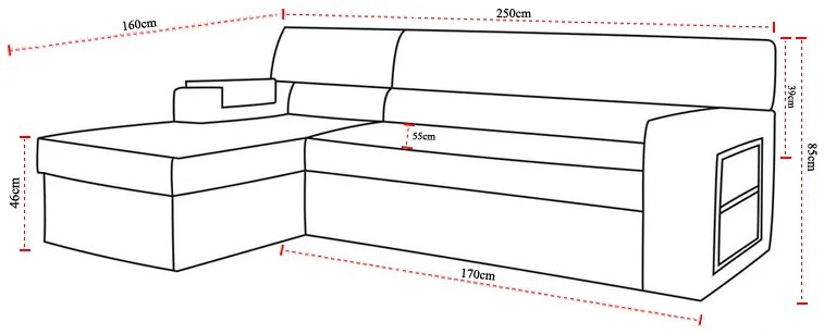 Eltapmeble Rohová sedací souprava Rico - Sawana 14 / Soft 17 (barva potahu) - levá