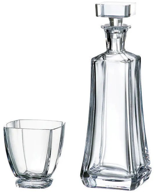 Bohemia Crystal Whisky sett Arezzo 99999/9/99S76/099 (set 1 karafa + 6