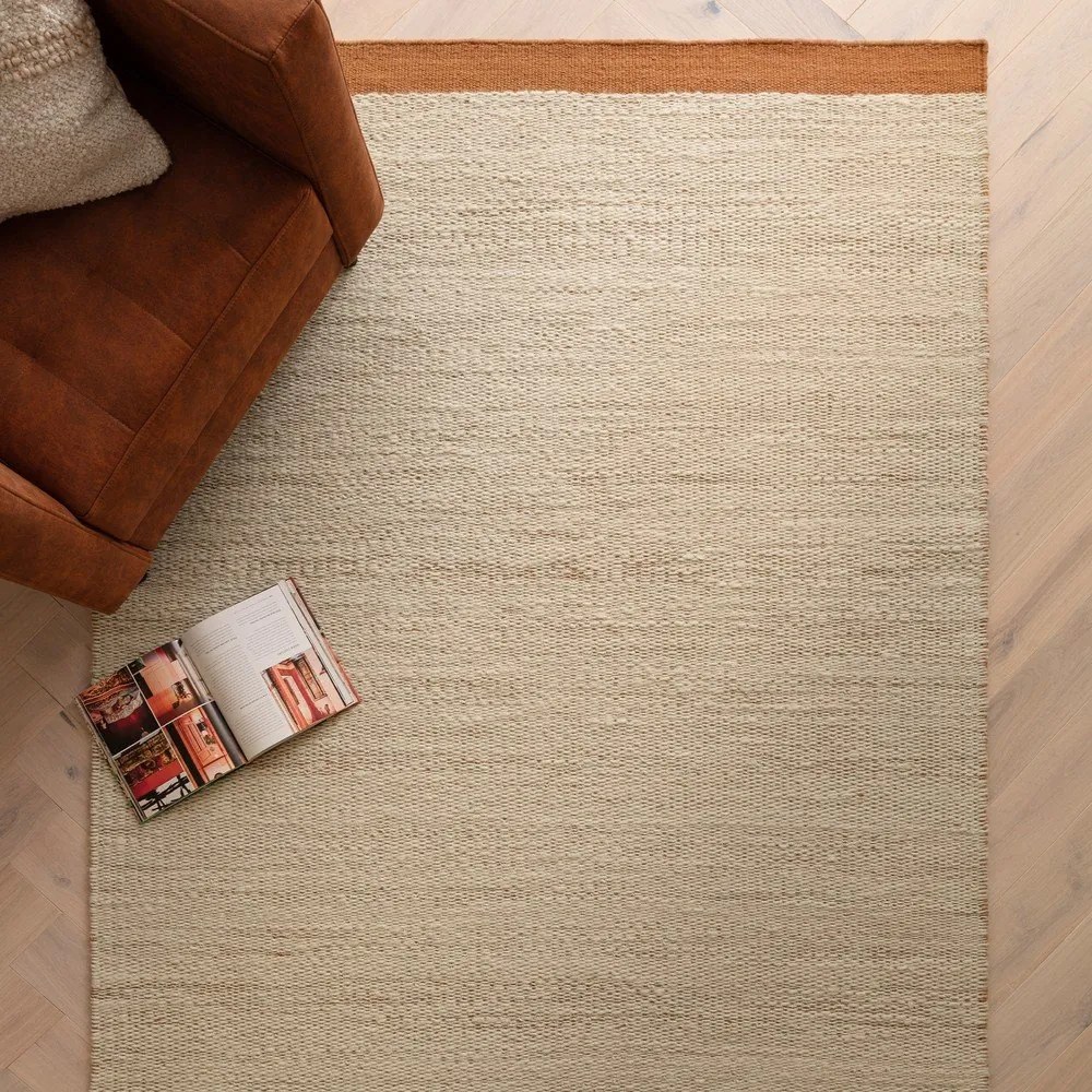 Krémový/v terakotové barvě ručně tkaný vlněný koberec 200x290 cm Lima Rust – Asiatic Carpets