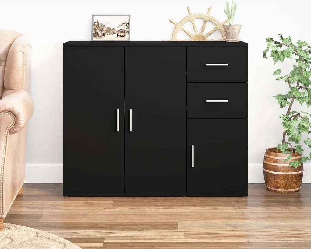vidaXL Příborník 91 x 29,5 x 75 cm, konstrukční dřevo [823275] Barva: dub sonoma