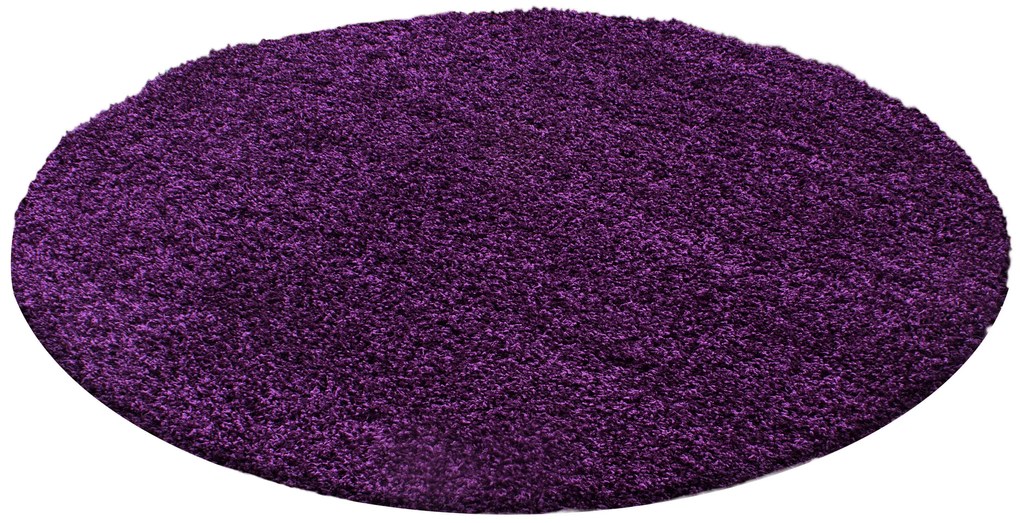 Ayyildiz koberce Kusový koberec Life Shaggy 1500 lila kruh - 120x120 (průměr) kruh cm