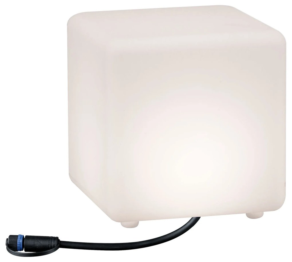 Paulmann 94180 Plug&Shine Cube, venkovní světelný objekt 2,8W LED 3000K, 20x20x20cm, IP67