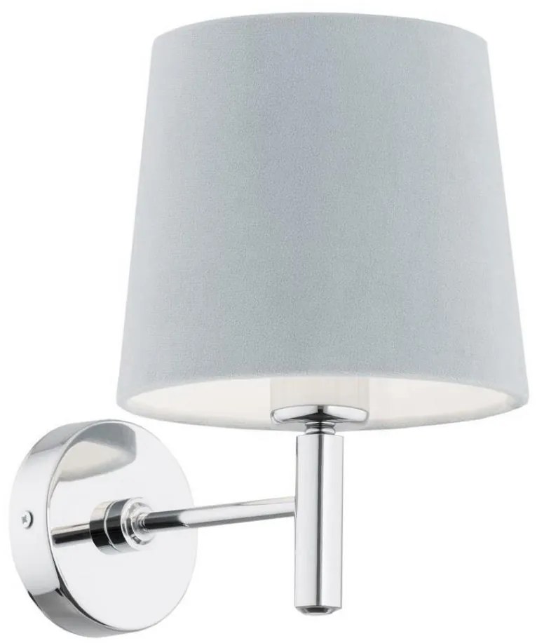 Argon 3910 - Nástěnná lampa BOLZANO 1xE27/15W/230V modrá/lesklý chrom