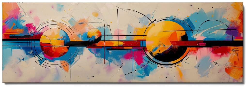 Obraz na plátně - Planetární vibrato FeelHappy.cz Velikost obrazu: 150 x 50 cm