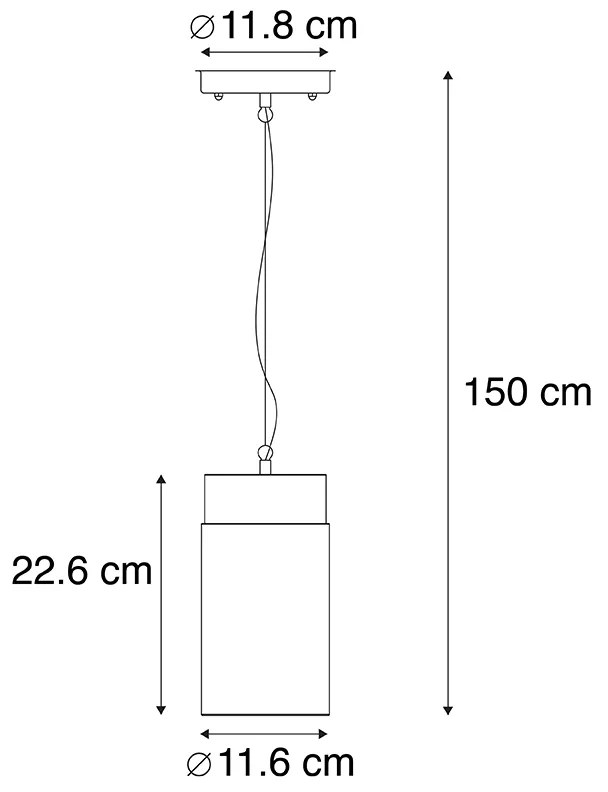 Moderní závěsné svítidlo černé IP44 - Jarra
