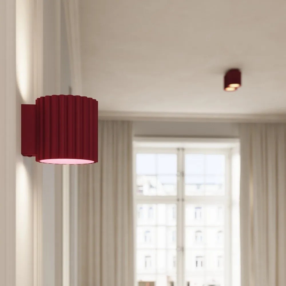 Vínové kovové bodové svítidlo 10x21 cm Zora – Sollux