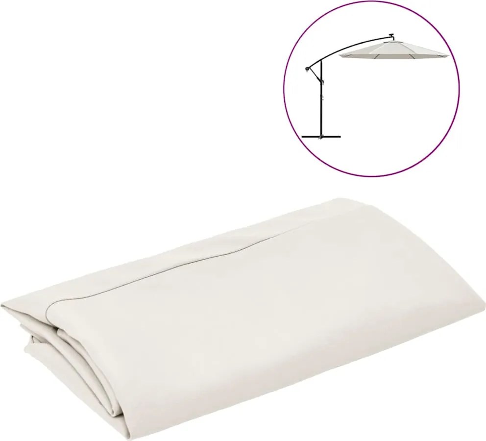 Náhradní potah na slunečník Pískově bílý 350 cm 313813
