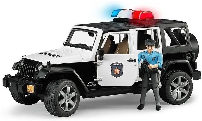 Auto bruder 2526 jeep wrangler policie s figurkou policisty