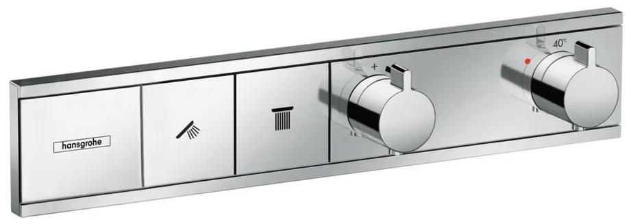 Hansgrohe Rain Select - Podomítkový termostatický modul pro 2 spotřebiče, chrom 15380000