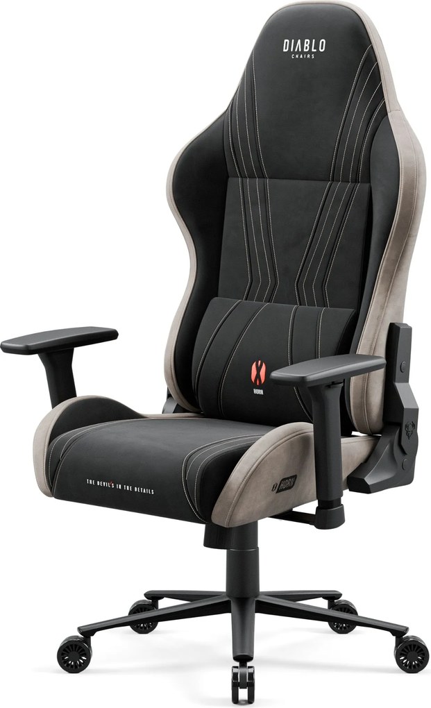 Herní křeslo z látky Normal Size, černý-béžový: Diablo X-Horn 2.0 Camel Black