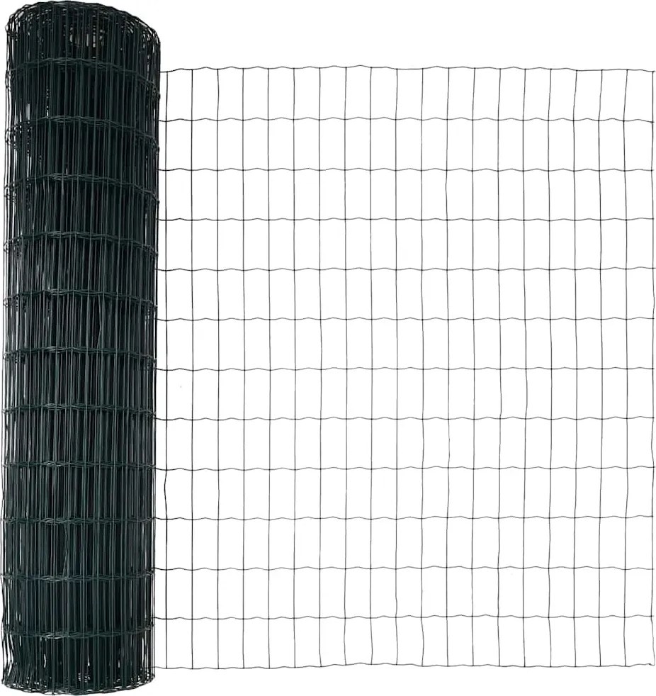 Euro plotové kotvení 10 x 1,4 m Ocel potažená PVC Zelená 3350292