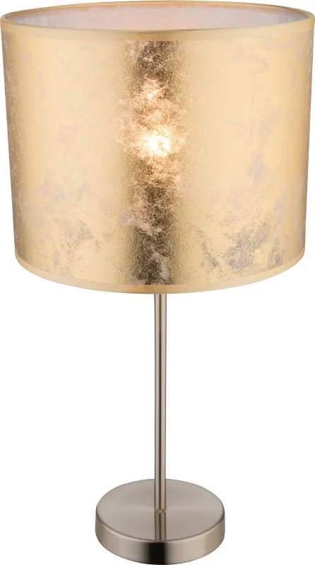 Globo 15187T1 AMY - Moderní stolní lampa s textilním stínidlem ve zlaté barvě 1 x E27