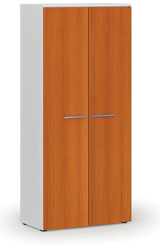 Šatní skříň s výsuvem PRIMO WHITE, 800 x 420 x 1781 mm, bílá/třešeň