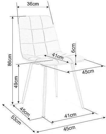 Casarredo - Komfort nábytek Jídelní židle MAJA VELVET béžová/černý kov