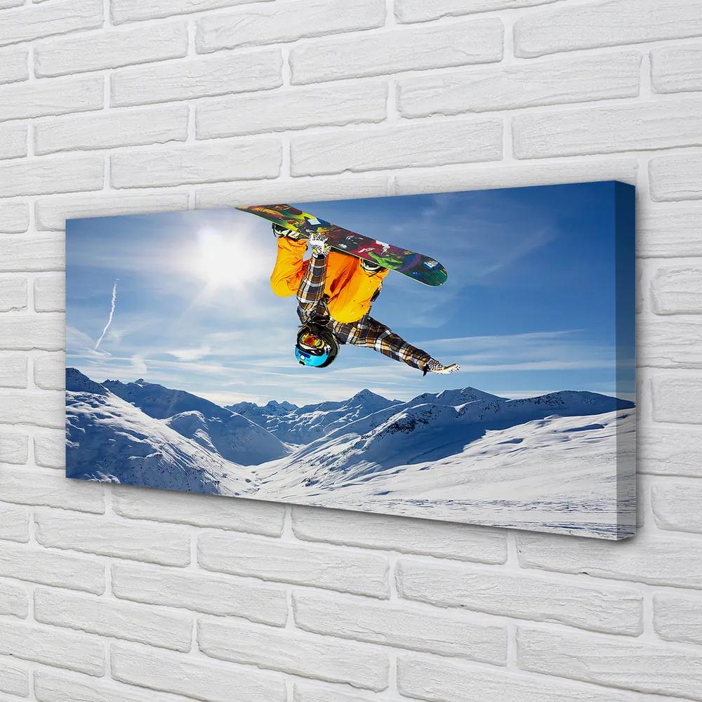 Obrazy na plátně Man mountain board 120x60 cm