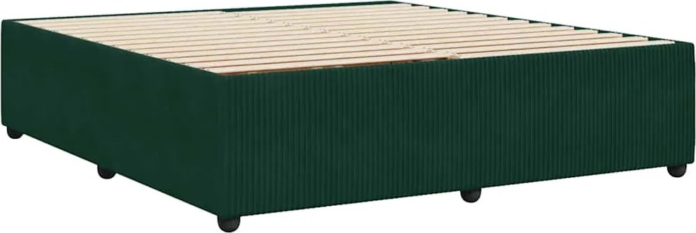 Rám postele bez matrace tmavě zelená 180 x 200 cm samet 3285027