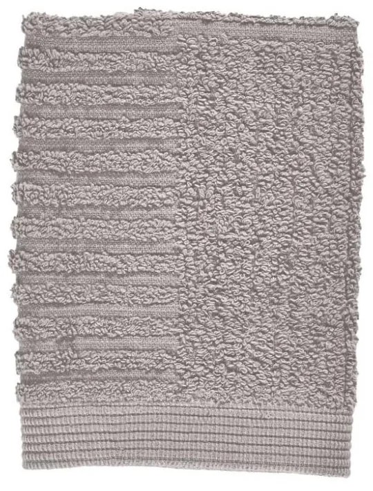 Šedý ručník ze 100% bavlny na obličej Zone Classic Gull Grey, 30 x 30 cm