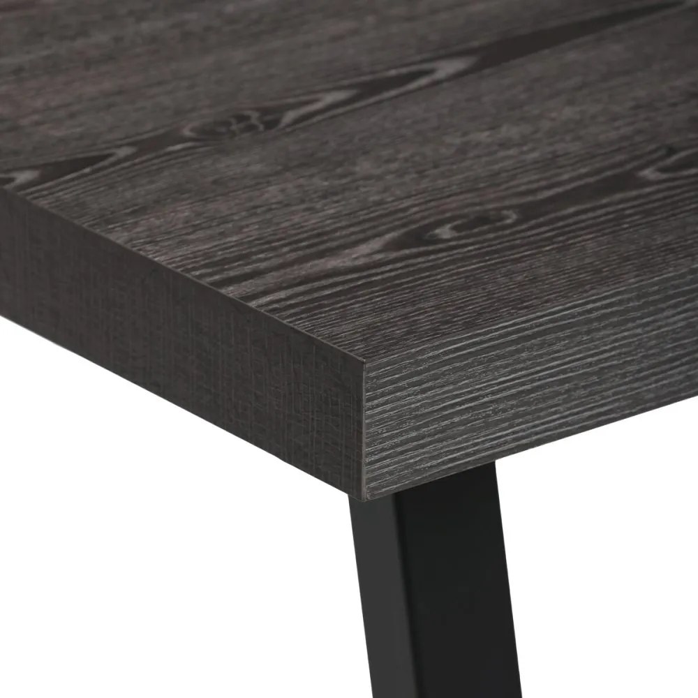Jídelní stůl rozkládací 160- HT-R5624 GREY, lamino, šedý dub (160 x 90) cm