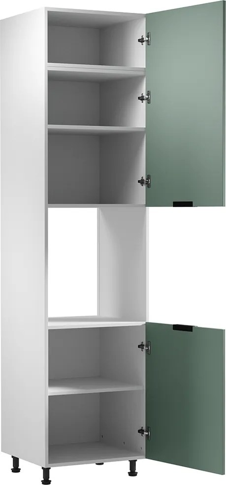 SORENTO jv | vysoká skříňka D60PWN na vestavnou troubu | 60 cm | PRAVÁ | bílá/zelená