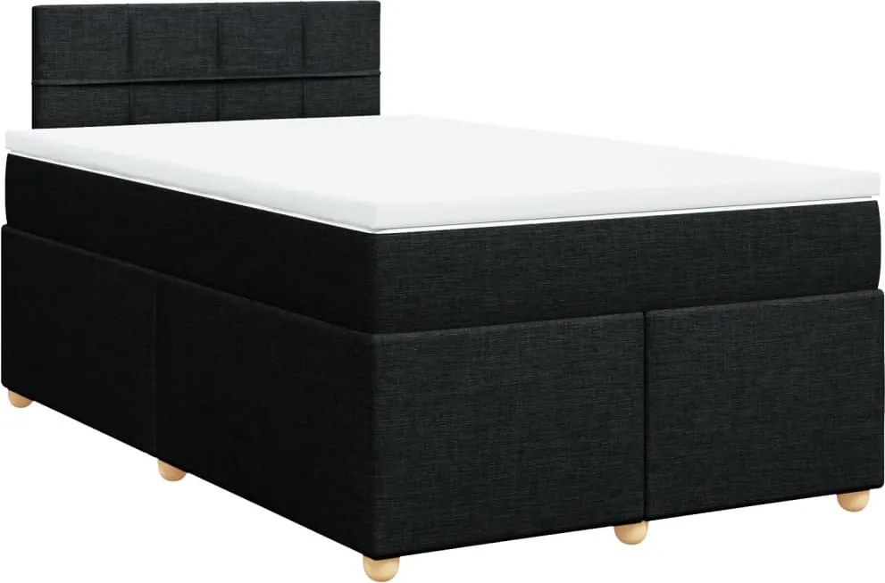 Box spring postel s matrací černá 120x190 cm textil 3288921