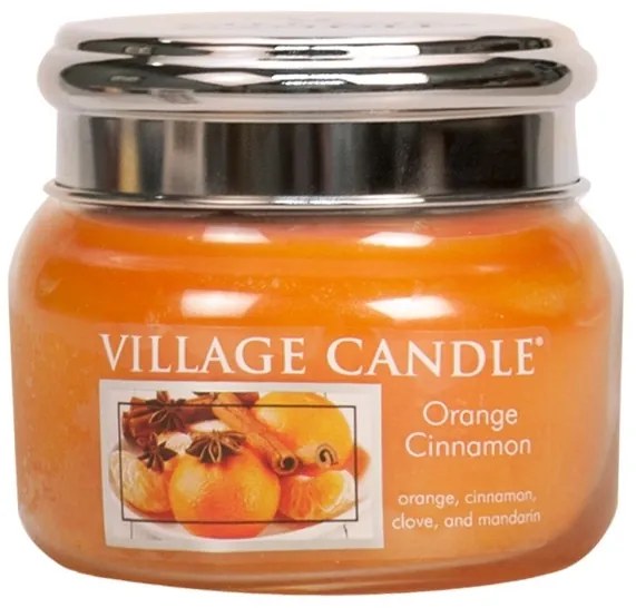 Village Candle Vonná svíčka ve skle, Pomeranč a skořice - Orange Cinnamon, 11oz