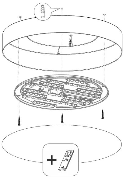 Eglo 97778 - LED Stmívatelné stropní svítidlo ROMAO 3 LED/40W/230V