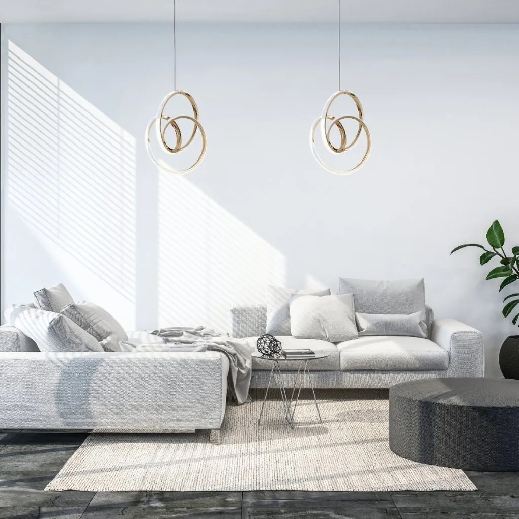 Toolight Závěsné LED svítidlo Luxury Glamour 4 G076-1CP zlaté