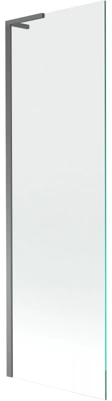 Mexen Next L, 1-křídlová vanová zástěna 60 x 150 cm, 6mm čiré sklo, grafitový profil, 895-060-000-03-00-95