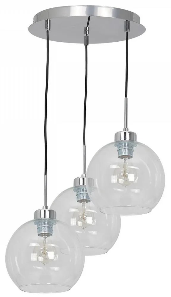 Luminex Lustr na lanku FILL 3xE27/60W/230V kulatý LU1741