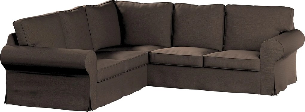 Potah na pohovku IKEA Ektorp rohová barva hnědá látka pletený vzor