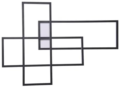 LED nástěnné svítidlo Quadratus černé