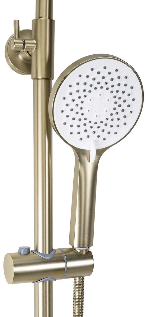 Rea Drop, sprchový set s ruční a hlavovou sprchou, zlatá matná, REA-P7063