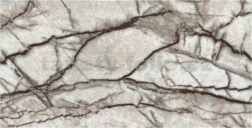 Samolepící PVC 3D panely LVT06, cena za kus, rozměr 60 x 30 cm, mramor hnědý lesklý, IMPOL TRADE