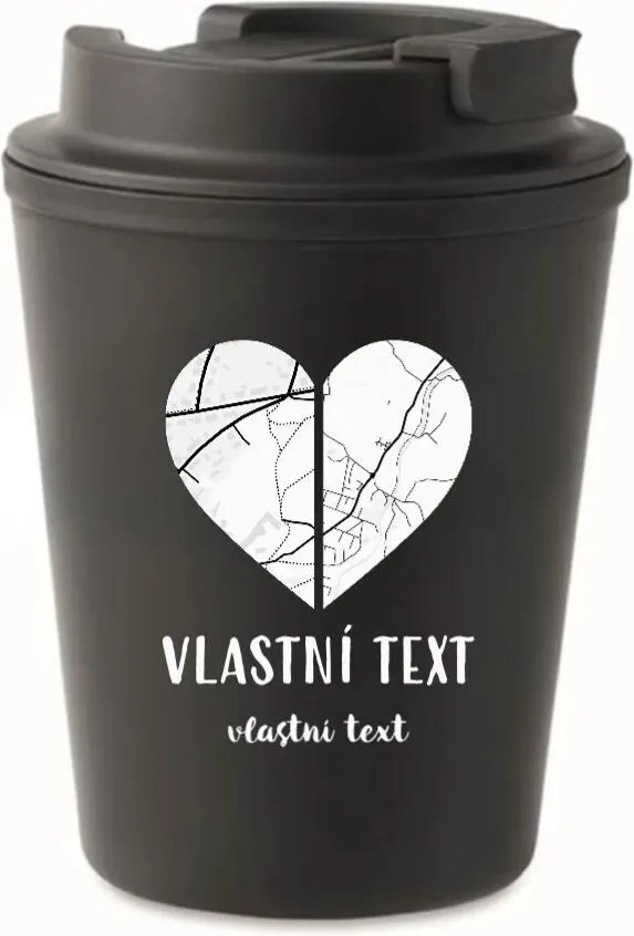 Personalizovaný cestovní termohrnek - Dvě místa, jedno srdce