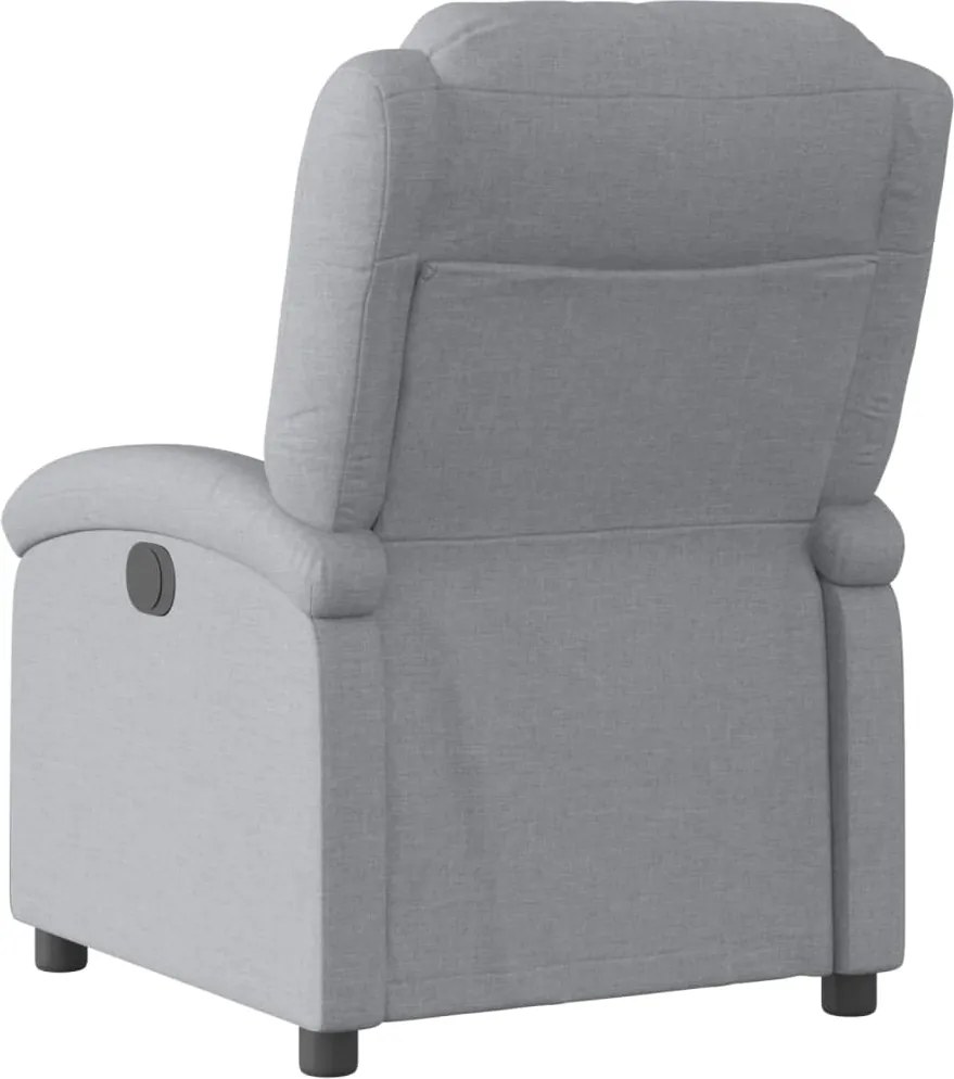 Elektrické polohovací křeslo světle šedé textil 3204140