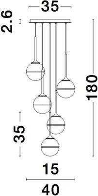 Závěsné svítidlo NOVA LUCE CANTONA G9 9960614 bez žárovky