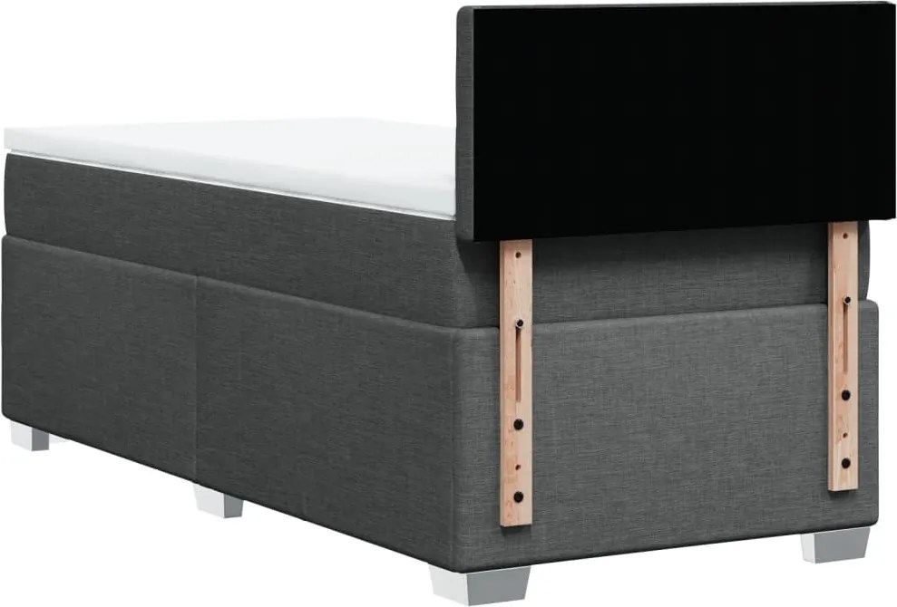 Box spring postel s matrací tmavě šedá 80 x 200 cm textil 3285730