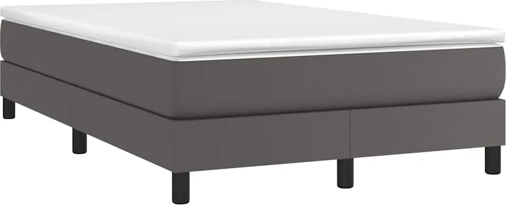 Rám postele s boxspringem šedý 120 x 200 cm umělá kůže 3120692