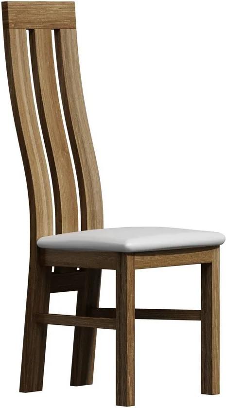 Jídelní židle v dekoru dub stirling s čalouněním v krémové barvě KN074