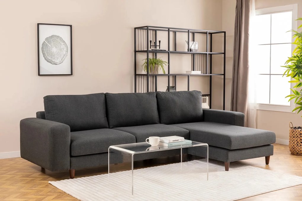 Hanah Home Rohová pohovka BERLIN antracitová pravá