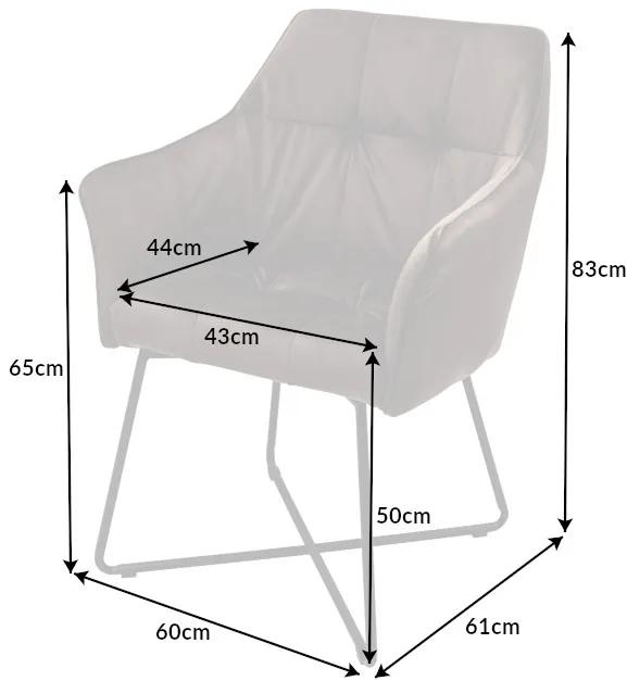 Designová židle Giuliana taupe hnědá