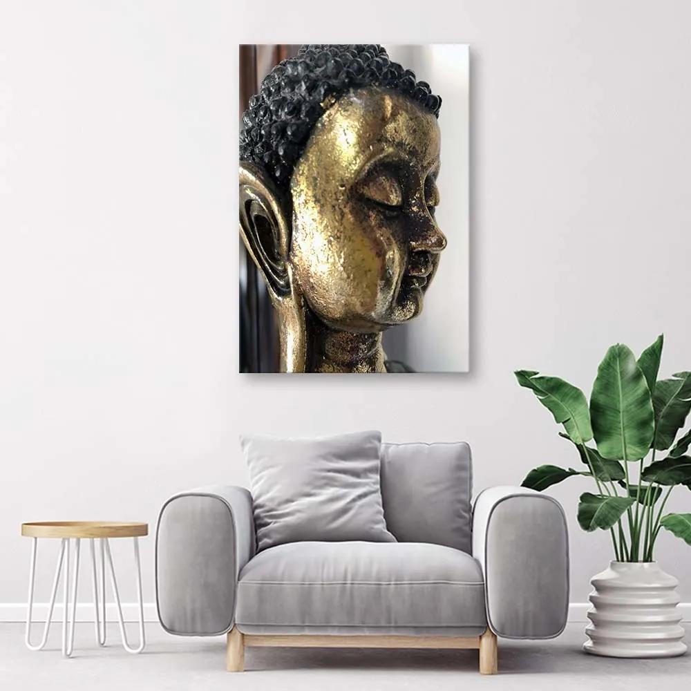 Gario Obraz na plátně Profil zlatého Buddhy Rozměry: 40 x 60 cm