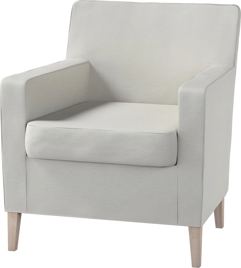 Potah na křeslo IKEA Karlstad barva šedá látka lesklé, pletený vzor, sametová