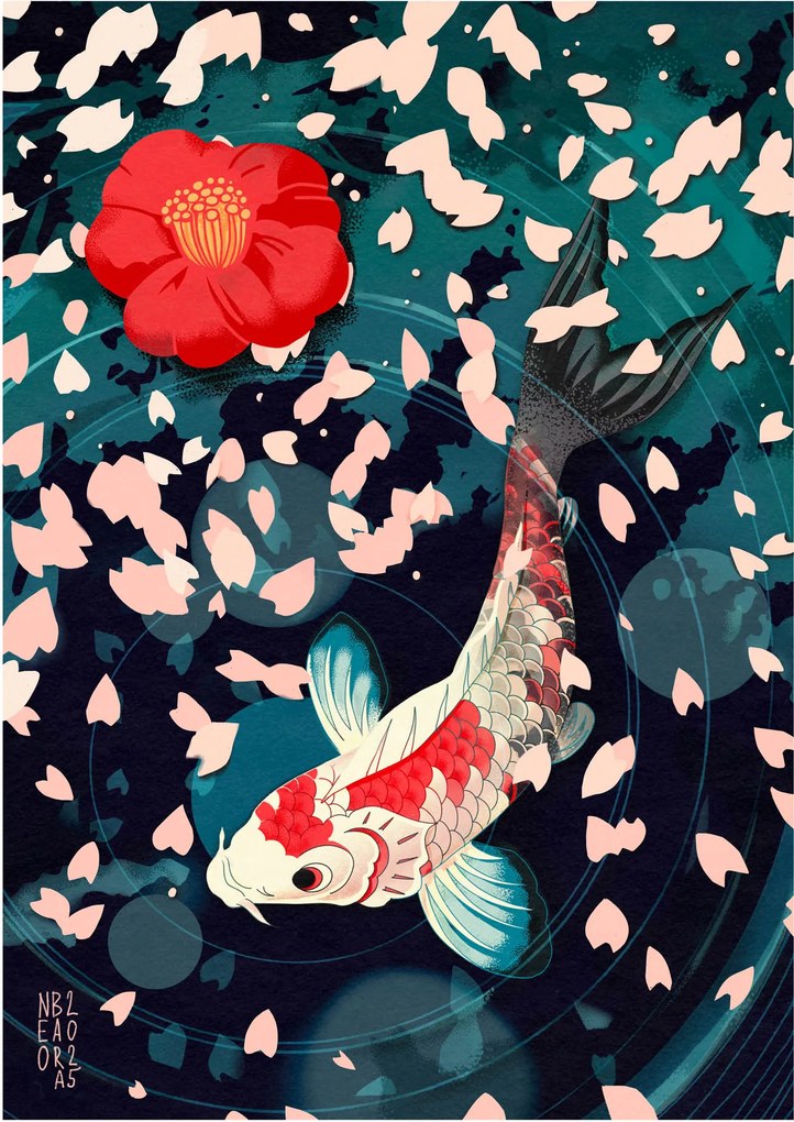 Neobara (Barbora Srp Žižková) | Koi Rám: Černý, Velikost: 60 x 40 cm