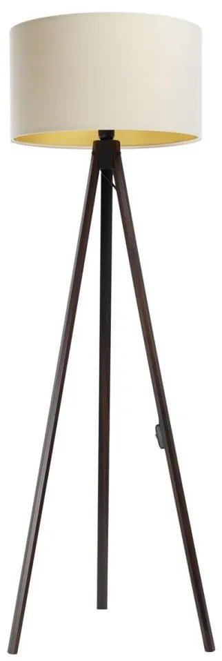 BPS Koncept Stojací lampa STANDART 1xE27/60W/230V krémová/wenge BS0497