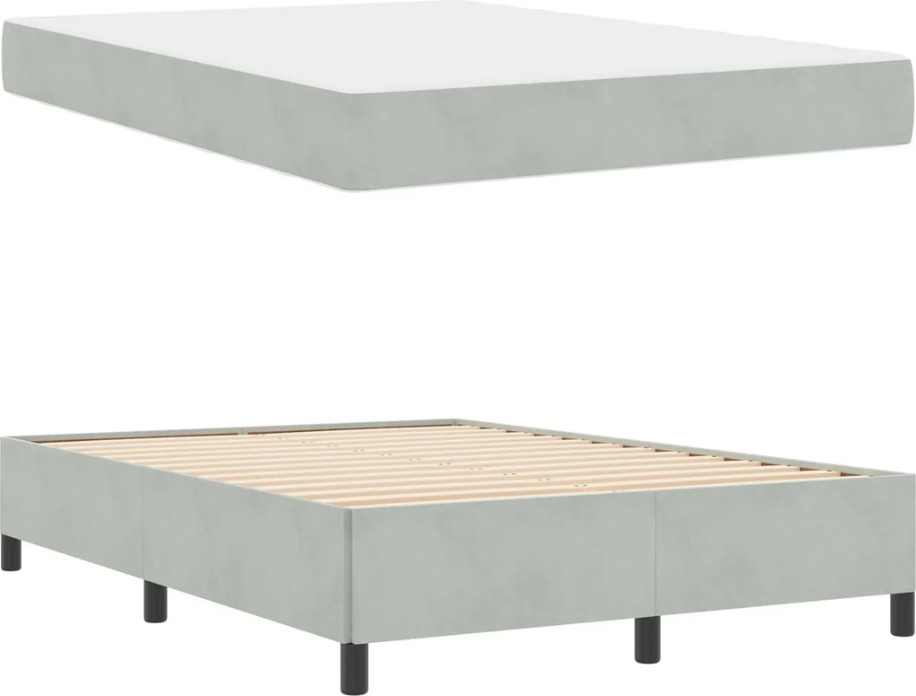 Rám postele Světle šedá 160 x 200 cm textil 3399072